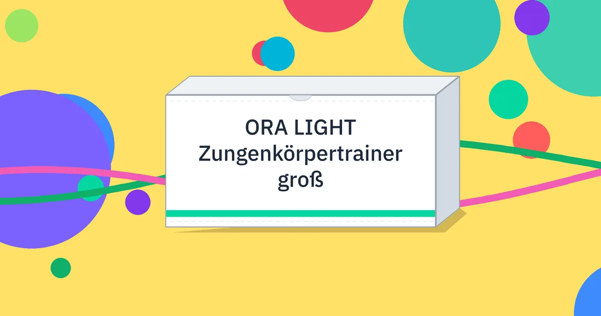 Symbolbild: Packung mit der Aufschrift ORA LIGHT Zungenkörpertrainer groß (PZN 03706427) – Verfügbarkeit und Bezug in Apotheken in Frankfurt am Main