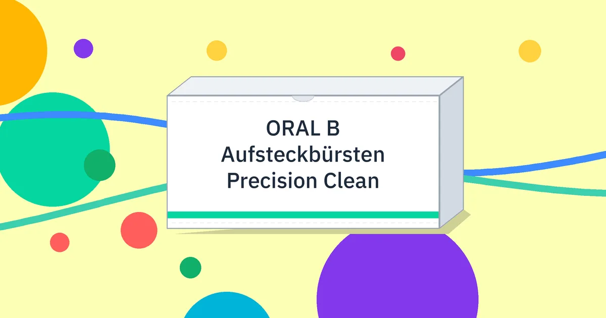 Symbolbild: Packung mit der Aufschrift ORAL B Aufsteckbürsten Precision Clean (PZN 04891036) – Verfügbarkeit und Bezug in Apotheken in Frankfurt am Main