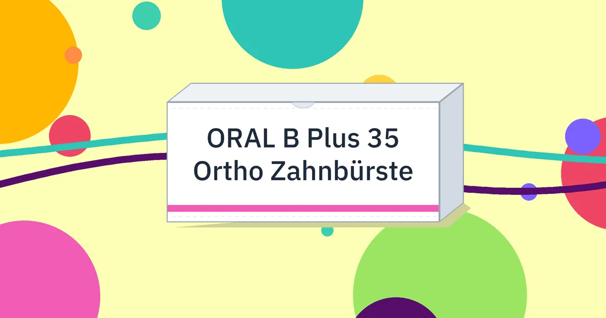 Symbolbild: Packung mit der Aufschrift ORAL B Plus 35 Ortho Zahnbürste (PZN 07634009) – Verfügbarkeit und Bezug in Apotheken in Frankfurt am Main
