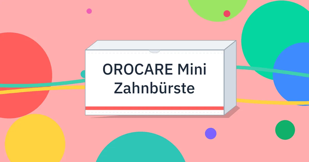 Symbolbild: Packung mit der Aufschrift OROCARE Mini Zahnbürste (PZN 16955959) – Verfügbarkeit und Bezug in Apotheken in Frankfurt am Main