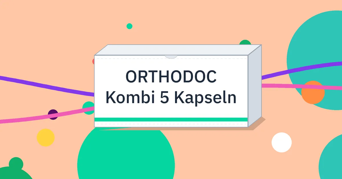 Symbolbild: Packung mit der Aufschrift ORTHODOC Kombi 5 Kapseln (PZN 13923870) – Verfügbarkeit und Bezug in Apotheken in Frankfurt am Main