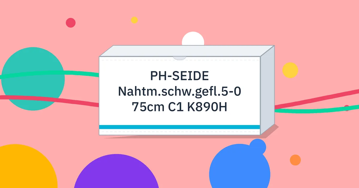 Symbolbild: Packung mit der Aufschrift PH-SEIDE Nahtm.schw.gefl.5-0 75cm C1 K890H (PZN 16253861) – Verfügbarkeit und Bezug in Apotheken in Frankfurt am Main