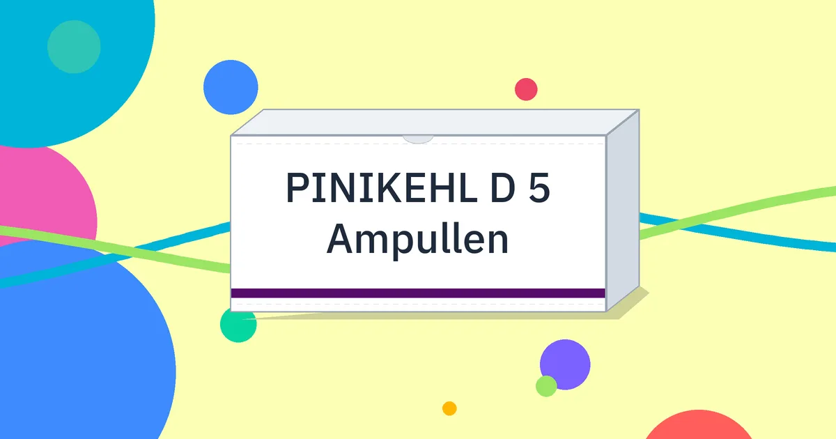 Symbolbild: Packung mit der Aufschrift PINIKEHL D 5 Ampullen (PZN 04549065) – Verfügbarkeit und Bezug in Apotheken in Frankfurt am Main