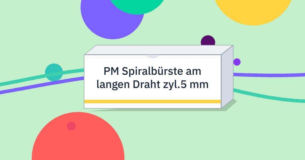 Symbolbild: Packung mit der Aufschrift PM Spiralbürste am langen Draht zyl.5 mm (PZN 17447857) – Verfügbarkeit und Bezug in Apotheken in Frankfurt am Main