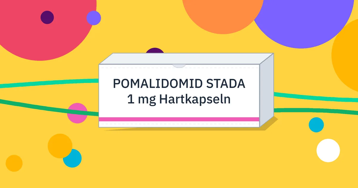 Symbolbild: Packung mit der Aufschrift POMALIDOMID STADA 1 mg Hartkapseln (PZN 19115349) – Verfügbarkeit und Bezug in Apotheken in Frankfurt am Main