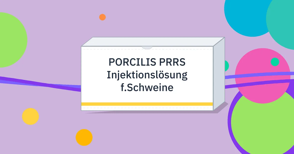 Symbolbild: Packung mit der Aufschrift PORCILIS PRRS Injektionslösung f.Schweine (PZN 01693034) – Verfügbarkeit und Bezug in Apotheken in Frankfurt am Main