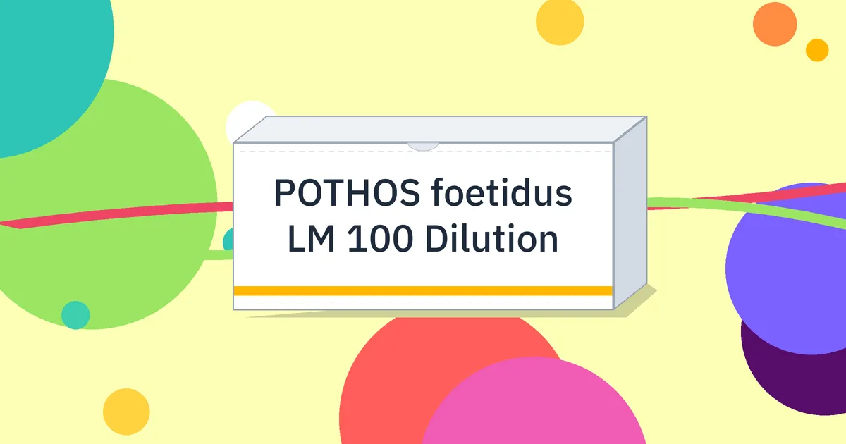 Symbolbild: Packung mit der Aufschrift POTHOS foetidus LM 100 Dilution (PZN 13666404) – Verfügbarkeit und Bezug in Apotheken in Frankfurt am Main