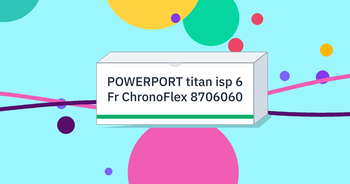 Symbolbild: Packung mit der Aufschrift POWERPORT titan isp 6 Fr ChronoFlex 8706060 (PZN 06144556) – Verfügbarkeit und Bezug in Apotheken in Frankfurt am Main