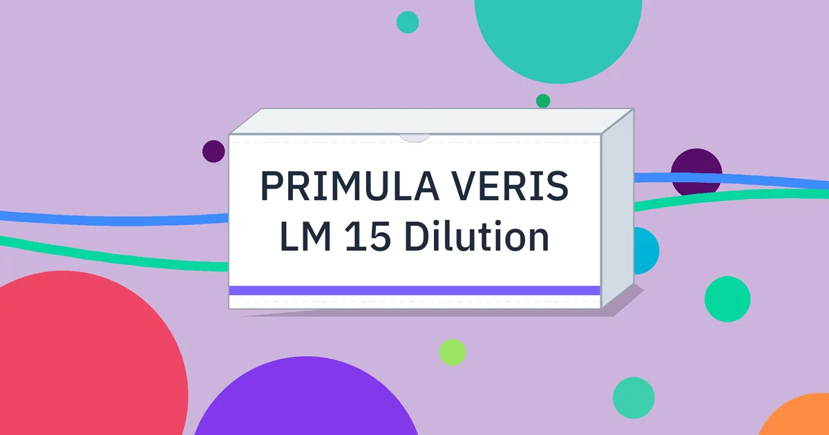 Symbolbild: Packung mit der Aufschrift PRIMULA VERIS LM 15 Dilution (PZN 13667556) – Verfügbarkeit und Bezug in Apotheken in Frankfurt am Main