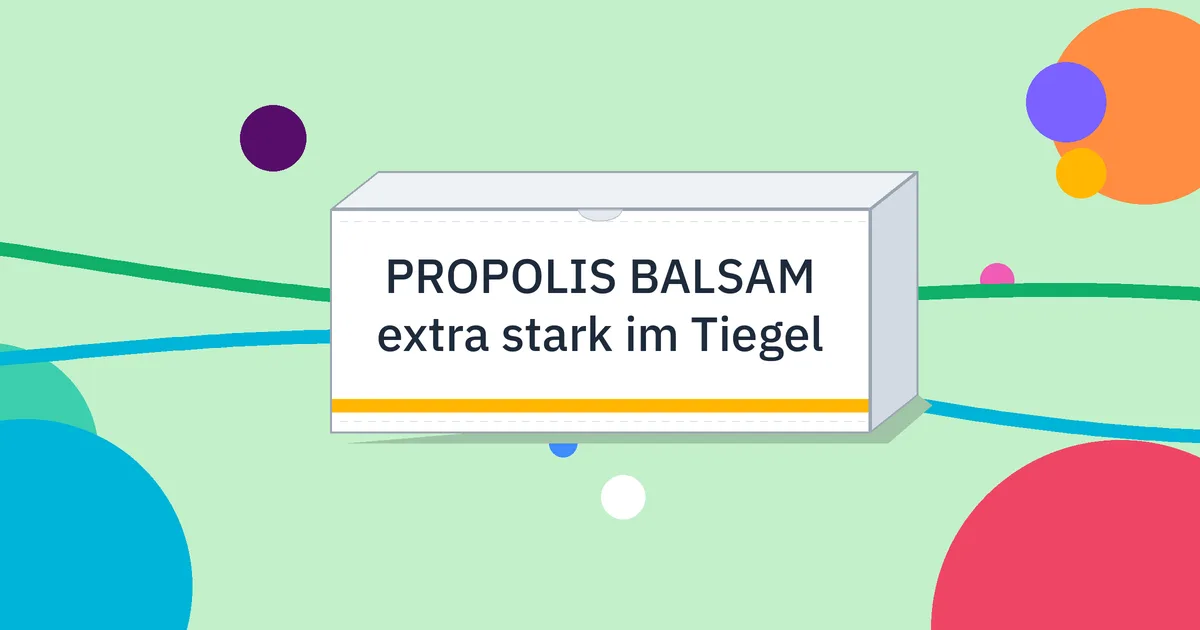 Symbolbild: Packung mit der Aufschrift PROPOLIS BALSAM extra stark im Tiegel (PZN 17272323) – Verfügbarkeit und Bezug in Apotheken in Frankfurt am Main