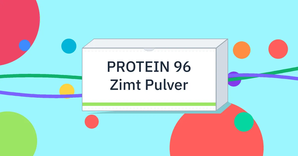 Symbolbild: Packung mit der Aufschrift PROTEIN 96 Zimt Pulver (PZN 20306126) – Verfügbarkeit und Bezug in Apotheken in Frankfurt am Main