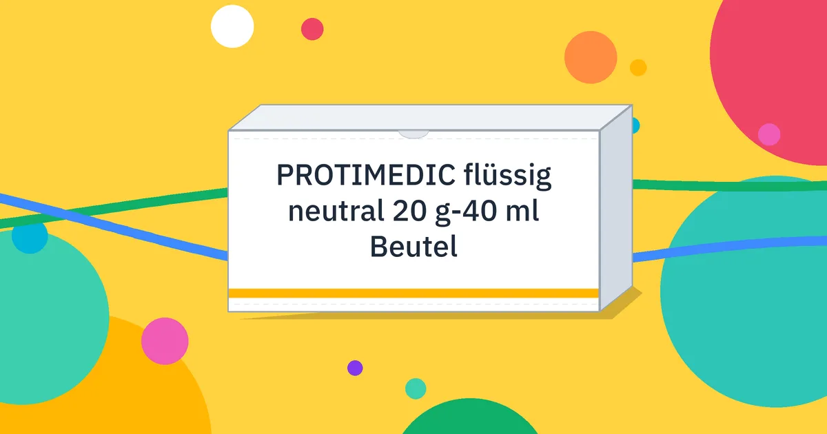 Symbolbild: Packung mit der Aufschrift PROTIMEDIC flüssig neutral 20 g-40 ml Beutel (PZN 18097253) – Verfügbarkeit und Bezug in Apotheken in Frankfurt am Main