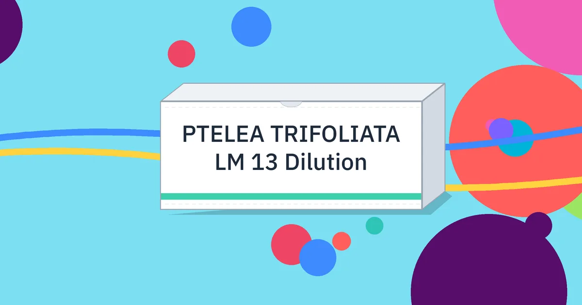 Symbolbild: Packung mit der Aufschrift PTELEA TRIFOLIATA LM 13 Dilution (PZN 13670340) – Verfügbarkeit und Bezug in Apotheken in Frankfurt am Main