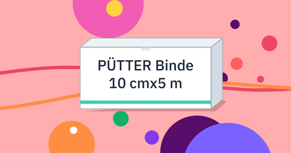 Symbolbild: Packung mit der Aufschrift PÜTTER Binde 10 cmx5 m (PZN 17611162) – Verfügbarkeit und Bezug in Apotheken in Frankfurt am Main