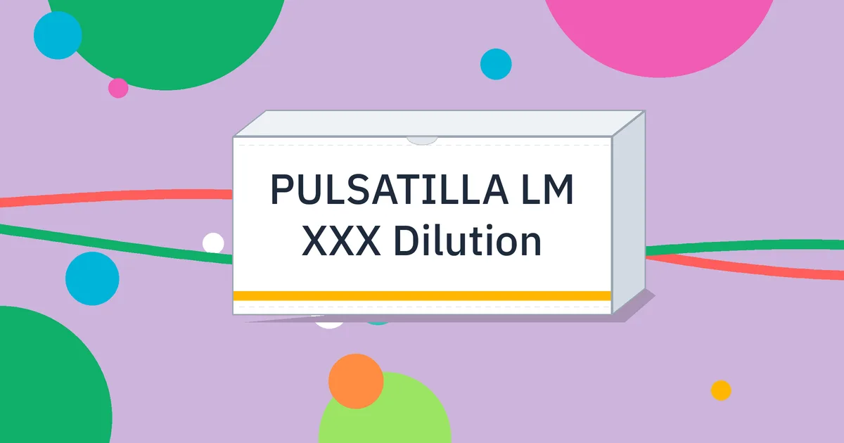 Symbolbild: Packung mit der Aufschrift PULSATILLA LM XXX Dilution (PZN 02675630) – Verfügbarkeit und Bezug in Apotheken in Frankfurt am Main