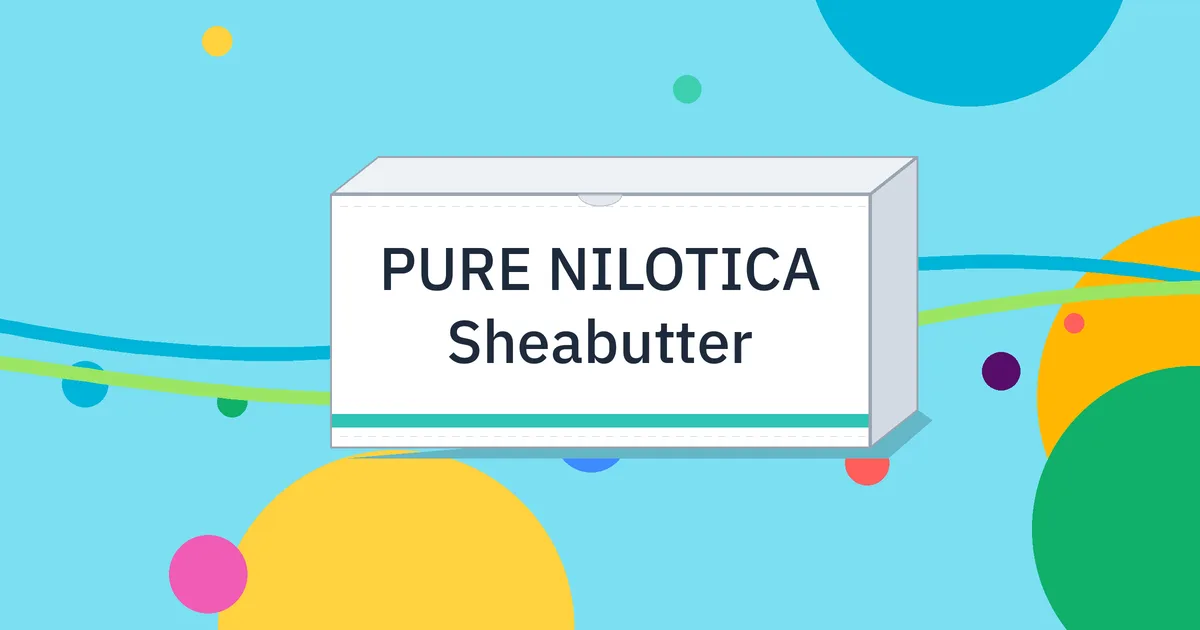 Symbolbild: Packung mit der Aufschrift PURE NILOTICA Sheabutter (PZN 16867304) – Verfügbarkeit und Bezug in Apotheken in Frankfurt am Main