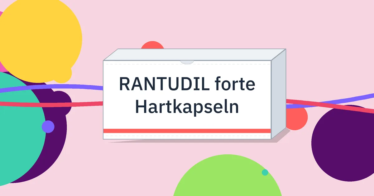 Symbolbild: Packung mit der Aufschrift RANTUDIL forte Hartkapseln (PZN 02736828) – Verfügbarkeit und Bezug in Apotheken in Frankfurt am Main