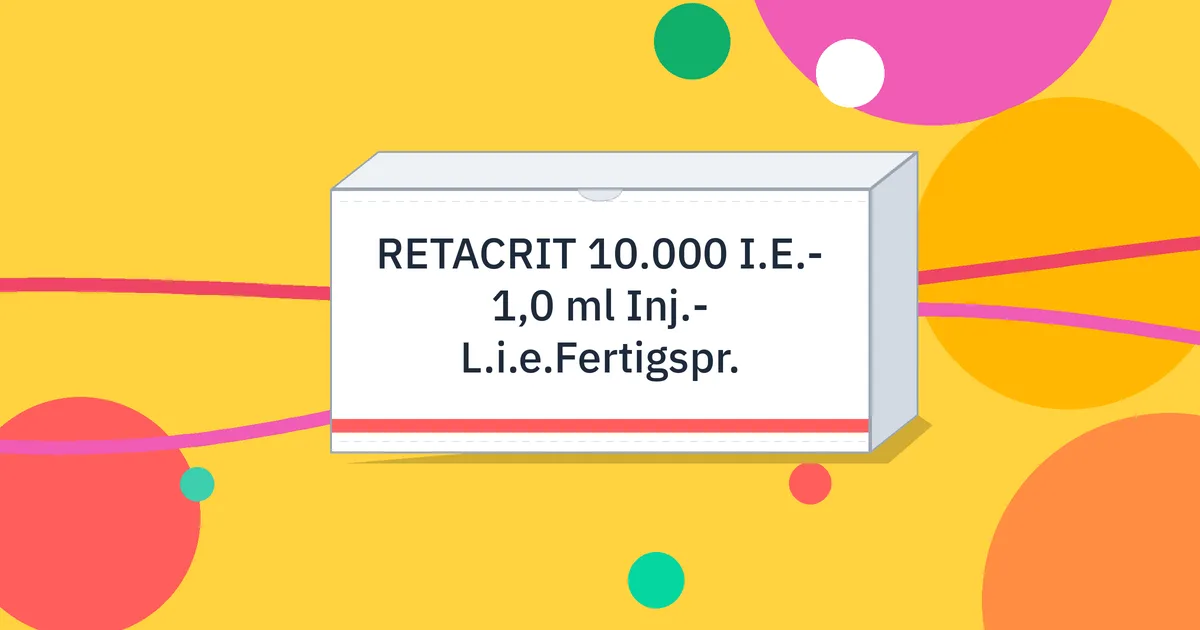 Symbolbild: Packung mit der Aufschrift RETACRIT 10.000 I.E.-1,0 ml Inj.-L.i.e.Fertigspr. (PZN 14357881) – Verfügbarkeit und Bezug in Apotheken in Frankfurt am Main