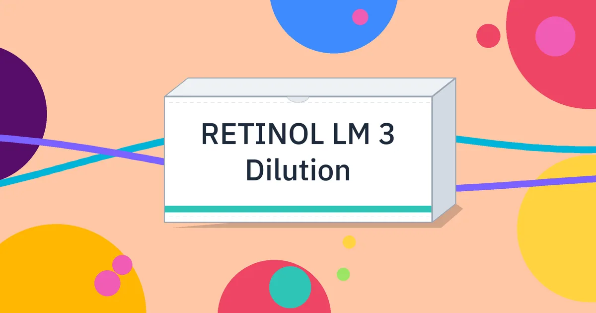 Symbolbild: Packung mit der Aufschrift RETINOL LM 3 Dilution (PZN 13047492) – Verfügbarkeit und Bezug in Apotheken in Frankfurt am Main