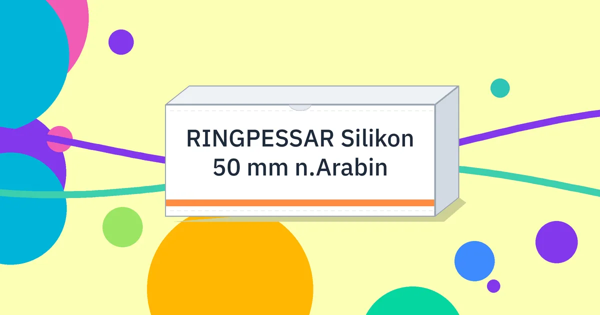 Symbolbild: Packung mit der Aufschrift RINGPESSAR Silikon 50 mm n.Arabin (PZN 00242134) – Verfügbarkeit und Bezug in Apotheken in Frankfurt am Main