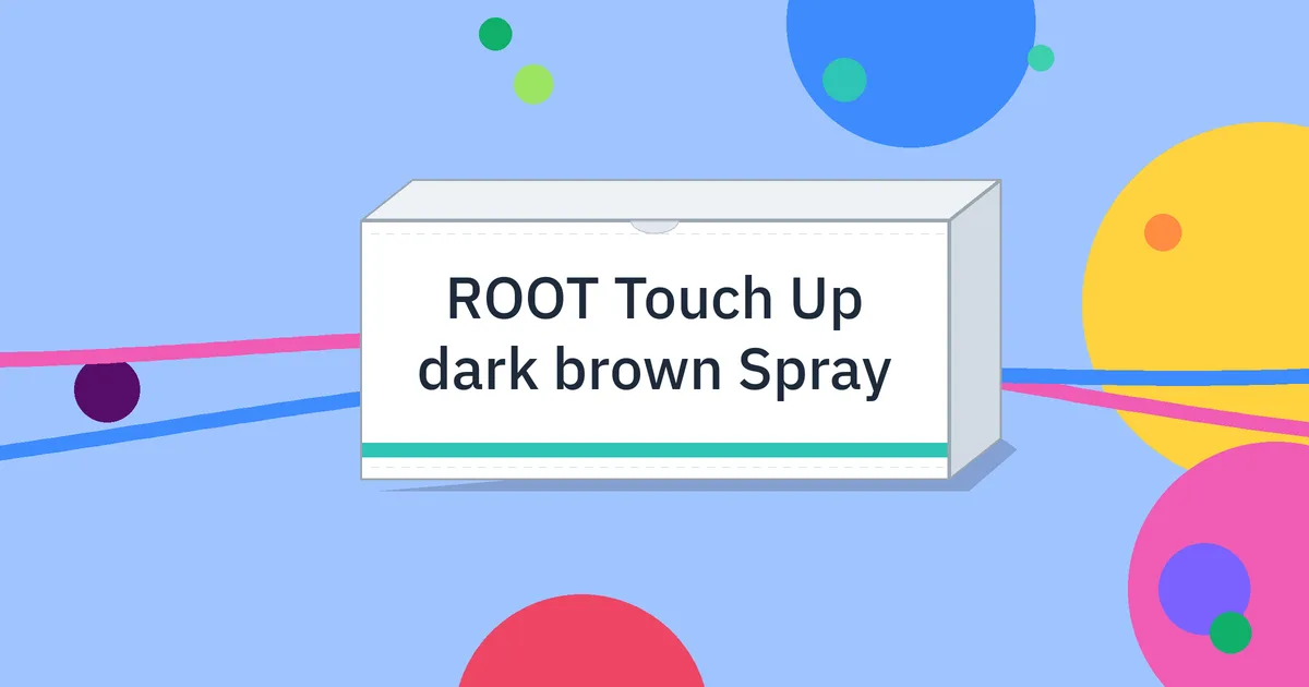 Symbolbild: Packung mit der Aufschrift ROOT Touch Up dark brown Spray (PZN 18113354) – Verfügbarkeit und Bezug in Apotheken in Frankfurt am Main