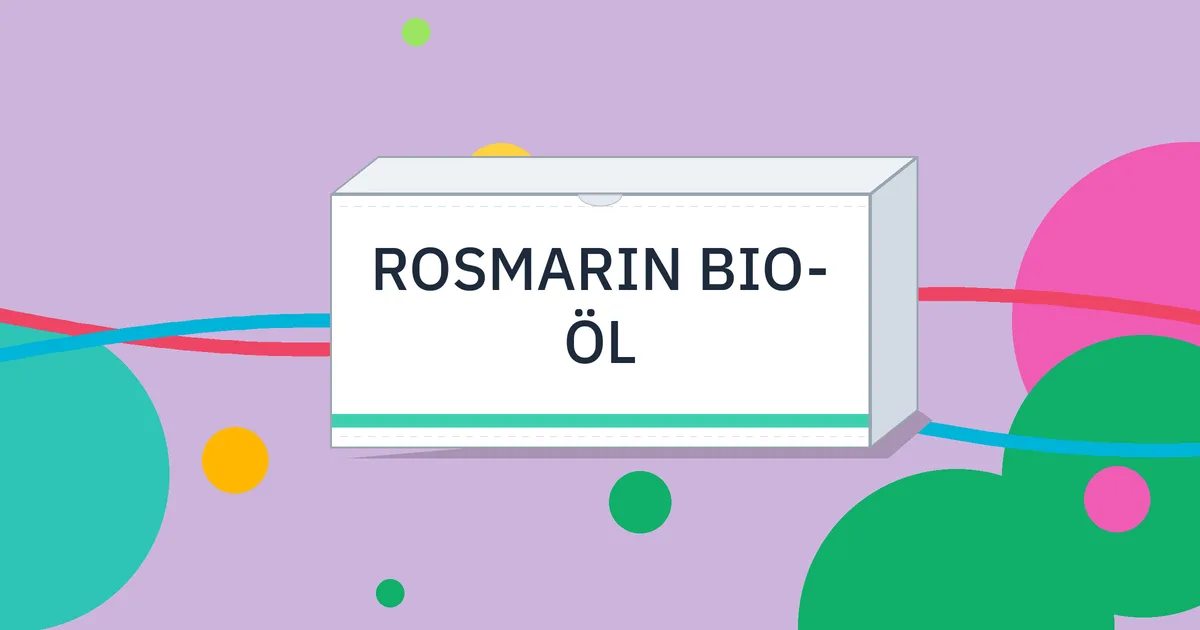 Symbolbild: Packung mit der Aufschrift ROSMARIN BIO-ÖL (PZN 19685851) – Verfügbarkeit und Bezug in Apotheken in Frankfurt am Main