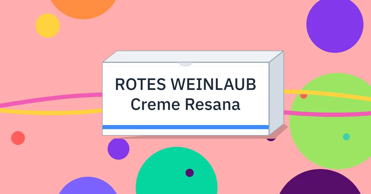 Symbolbild: Packung mit der Aufschrift ROTES WEINLAUB Creme Resana (PZN 02097305) – Verfügbarkeit und Bezug in Apotheken in Frankfurt am Main