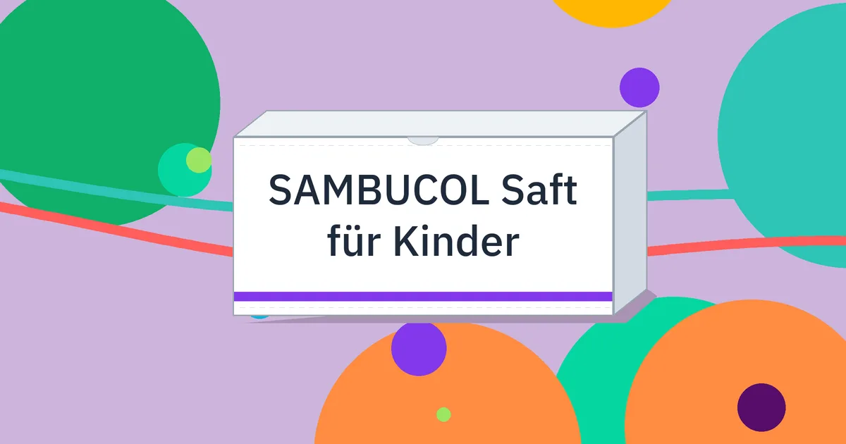 Symbolbild: Packung mit der Aufschrift SAMBUCOL Saft für Kinder (PZN 10019555) – Verfügbarkeit und Bezug in Apotheken in Frankfurt am Main