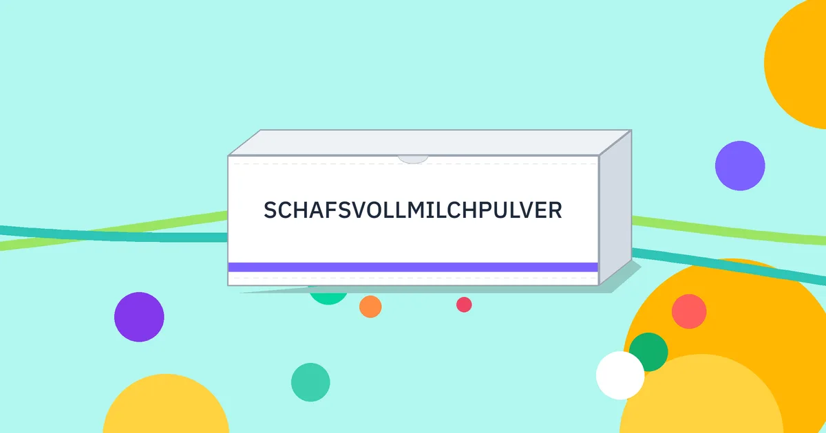 Symbolbild: Packung mit der Aufschrift SCHAFSVOLLMILCHPULVER (PZN 11304039) – Verfügbarkeit und Bezug in Apotheken in Frankfurt am Main