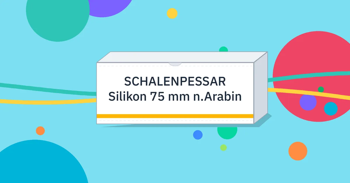 Symbolbild: Packung mit der Aufschrift SCHALENPESSAR Silikon 75 mm n.Arabin (PZN 00241689) – Verfügbarkeit und Bezug in Apotheken in Frankfurt am Main