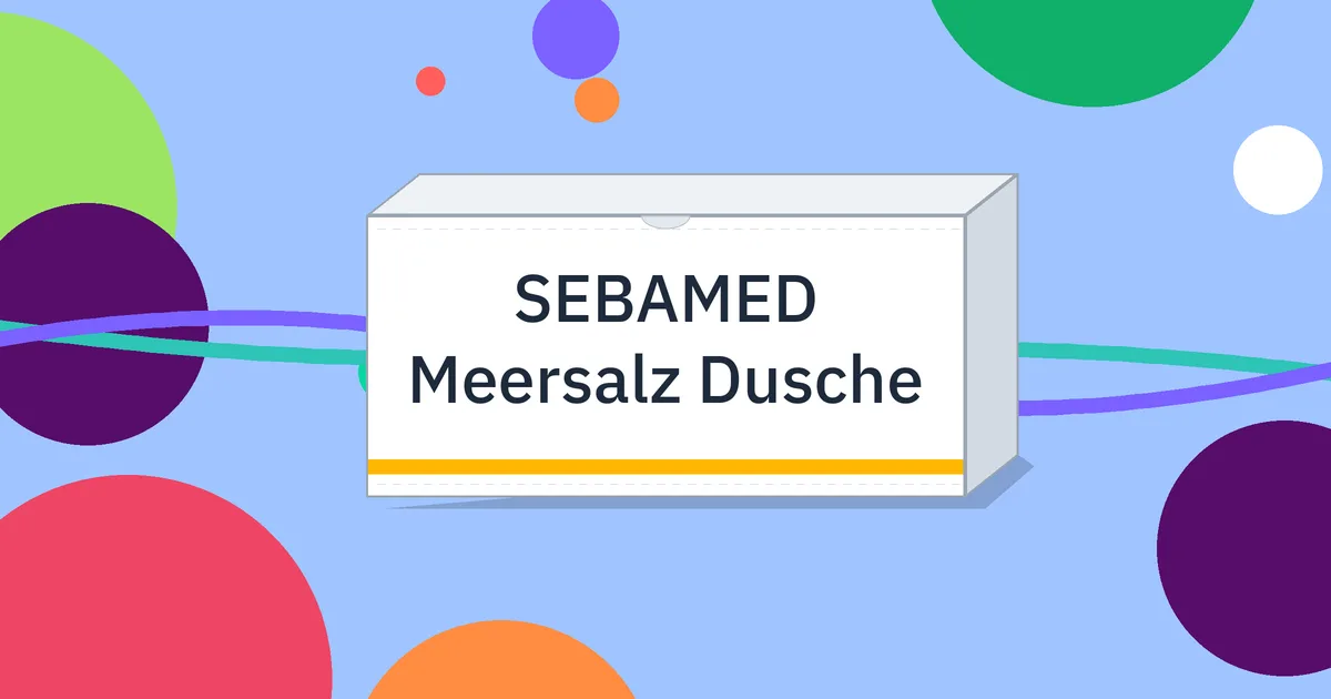 Symbolbild: Packung mit der Aufschrift SEBAMED Meersalz Dusche (PZN 17882808) – Verfügbarkeit und Bezug in Apotheken in Frankfurt am Main