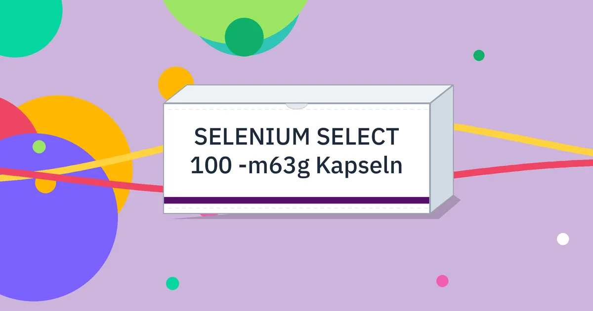Symbolbild: Packung mit der Aufschrift SELENIUM SELECT 100 -m63g Kapseln (PZN 10063473) – Verfügbarkeit und Bezug in Apotheken in Frankfurt am Main