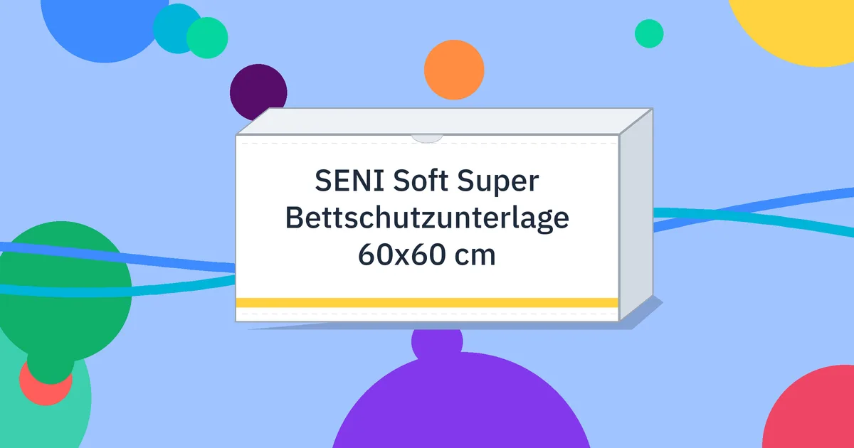 Symbolbild: Packung mit der Aufschrift SENI Soft Super Bettschutzunterlage 60x60 cm (PZN 20024184) – Verfügbarkeit und Bezug in Apotheken in Frankfurt am Main