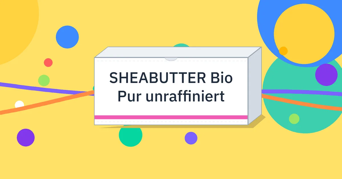 Symbolbild: Packung mit der Aufschrift SHEABUTTER Bio Pur unraffiniert (PZN 08435476) – Verfügbarkeit und Bezug in Apotheken in Frankfurt am Main
