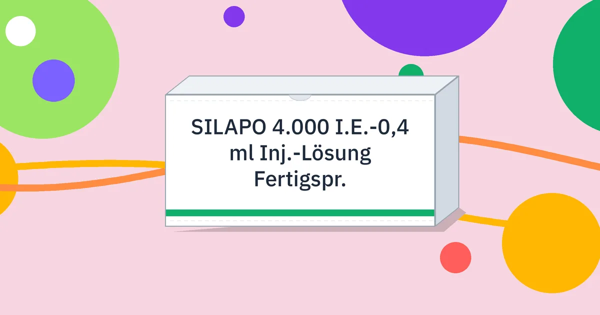 Symbolbild: Packung mit der Aufschrift SILAPO 4.000 I.E.-0,4 ml Inj.-Lösung Fertigspr. (PZN 02239248) – Verfügbarkeit und Bezug in Apotheken in Frankfurt am Main