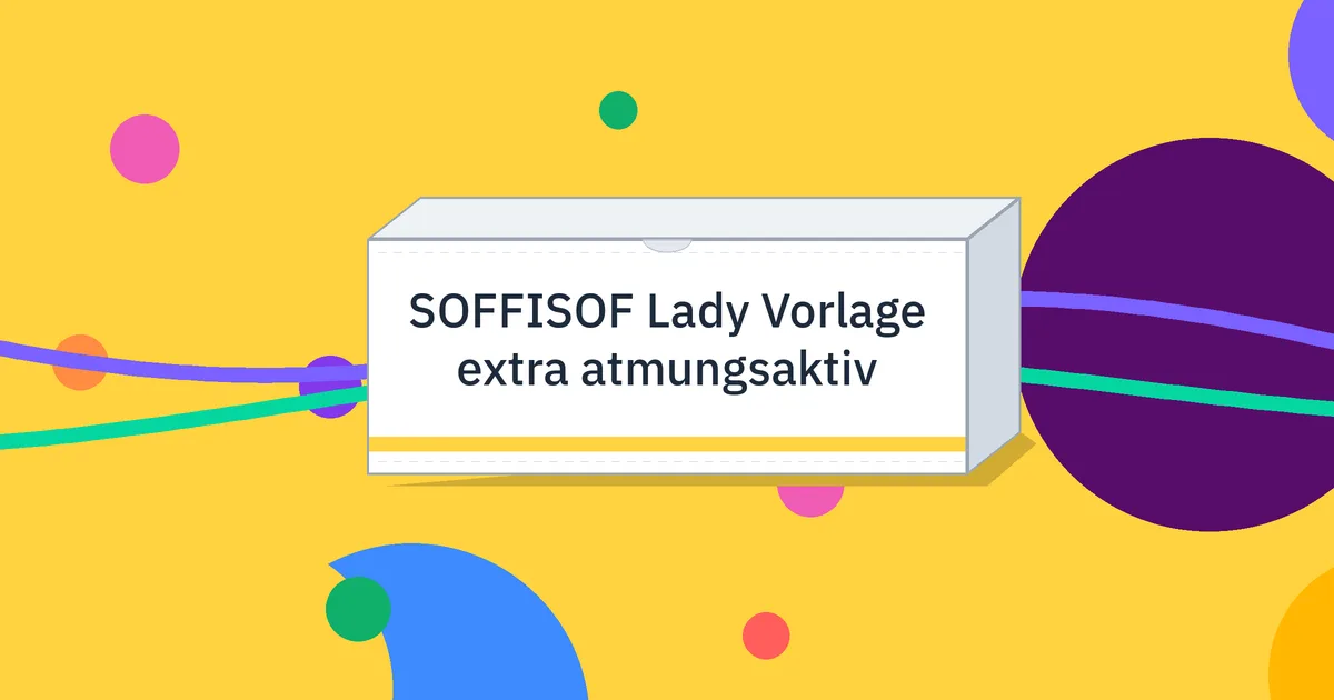 Symbolbild: Packung mit der Aufschrift SOFFISOF Lady Vorlage extra atmungsaktiv (PZN 10798499) – Verfügbarkeit und Bezug in Apotheken in Frankfurt am Main