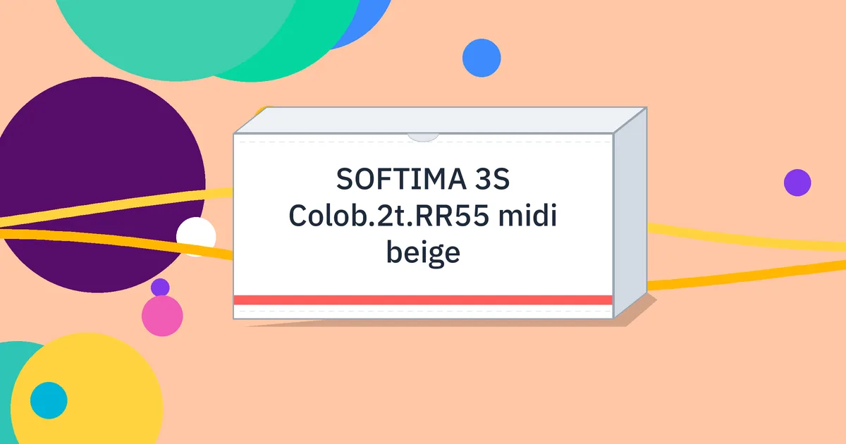 Symbolbild: Packung mit der Aufschrift SOFTIMA 3S Colob.2t.RR55 midi beige (PZN 04760133) – Verfügbarkeit und Bezug in Apotheken in Frankfurt am Main