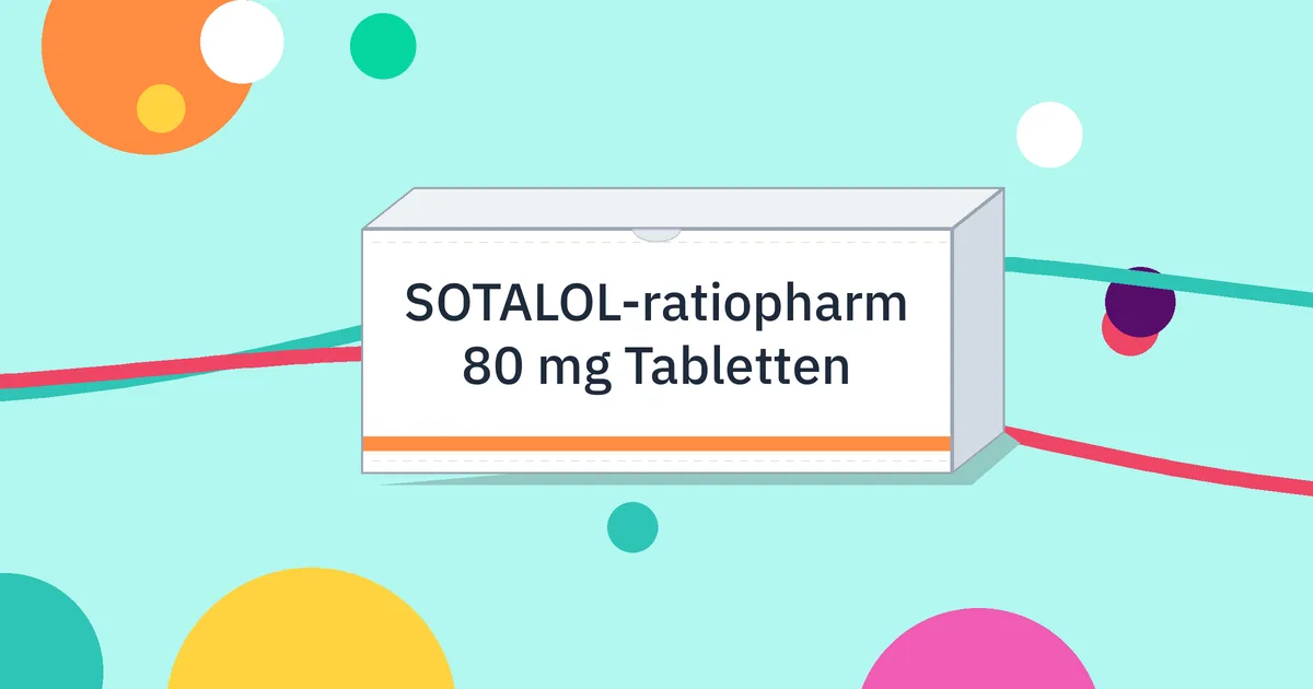 Symbolbild: Packung mit der Aufschrift SOTALOL-ratiopharm 80 mg Tabletten (PZN 04524243) – Verfügbarkeit und Bezug in Apotheken in Frankfurt am Main