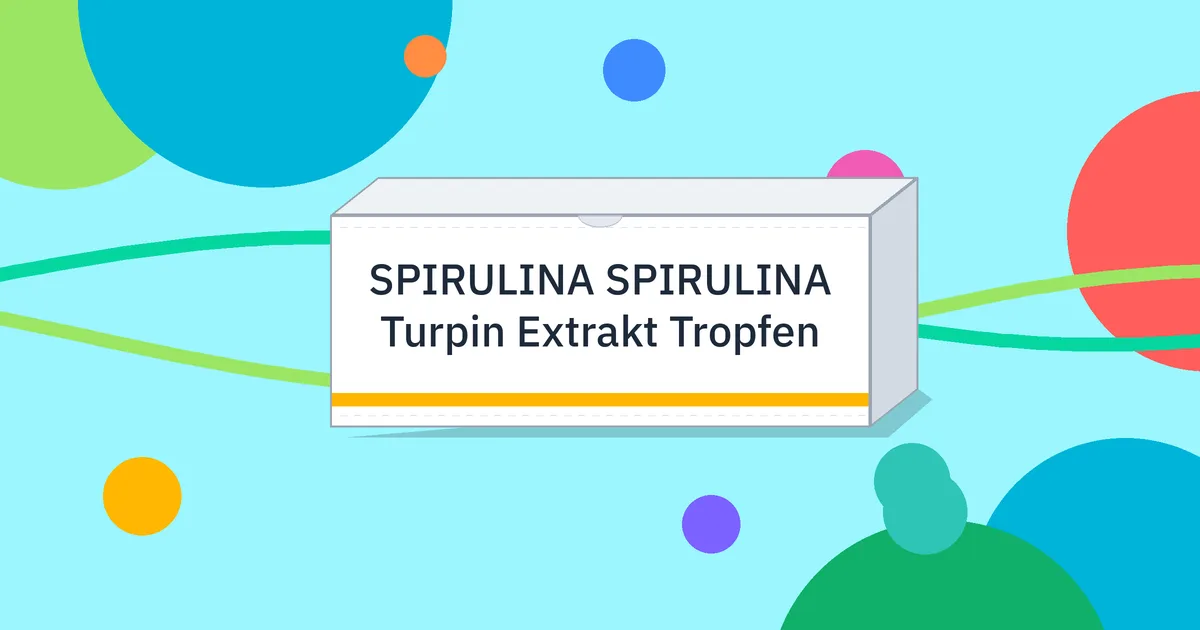 Symbolbild: Packung mit der Aufschrift SPIRULINA SPIRULINA Turpin Extrakt Tropfen (PZN 20211934) – Verfügbarkeit und Bezug in Apotheken in Frankfurt am Main