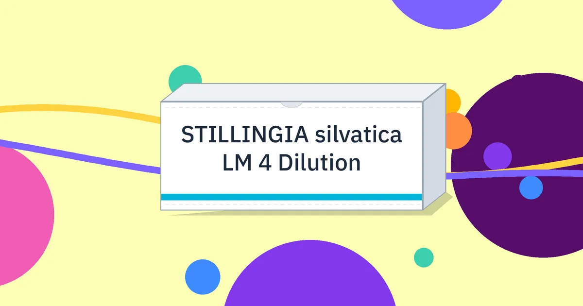 Symbolbild: Packung mit der Aufschrift STILLINGIA silvatica LM 4 Dilution (PZN 13201266) – Verfügbarkeit und Bezug in Apotheken in Frankfurt am Main