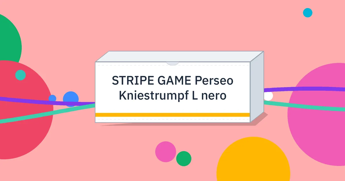 Symbolbild: Packung mit der Aufschrift STRIPE GAME Perseo Kniestrumpf L nero (PZN 20209328) – Verfügbarkeit und Bezug in Apotheken in Frankfurt am Main