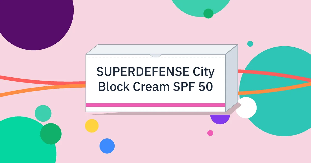 Symbolbild: Packung mit der Aufschrift SUPERDEFENSE City Block Cream SPF 50 (PZN 18894222) – Verfügbarkeit und Bezug in Apotheken in Frankfurt am Main