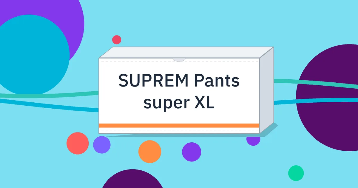 Symbolbild: Packung mit der Aufschrift SUPREM Pants super XL (PZN 08836264) – Verfügbarkeit und Bezug in Apotheken in Frankfurt am Main