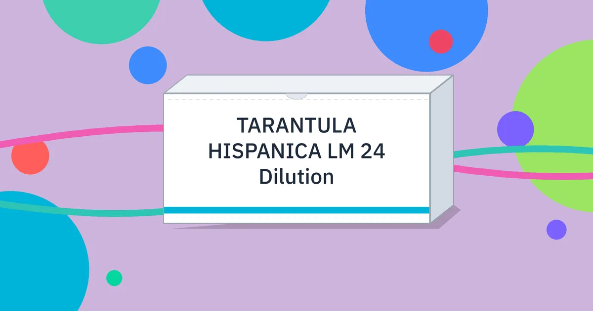Symbolbild: Packung mit der Aufschrift TARANTULA HISPANICA LM 24 Dilution (PZN 10407955) – Verfügbarkeit und Bezug in Apotheken in Frankfurt am Main