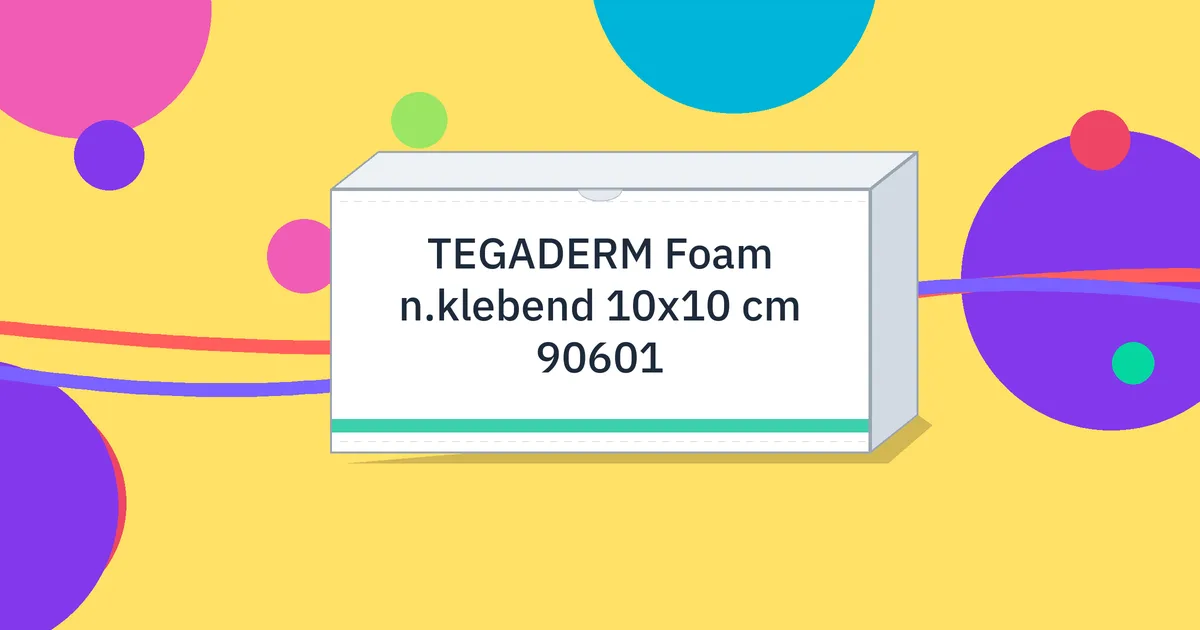 Symbolbild: Packung mit der Aufschrift TEGADERM Foam n.klebend 10x10 cm 90601 (PZN 17886137) – Verfügbarkeit und Bezug in Apotheken in Frankfurt am Main