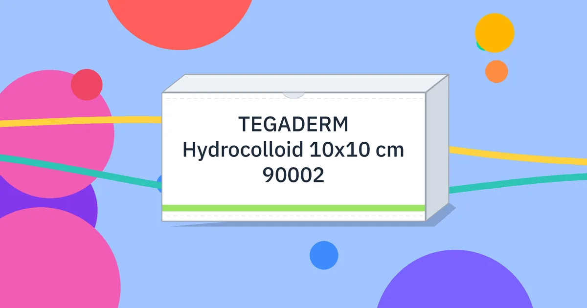 Symbolbild: Packung mit der Aufschrift TEGADERM Hydrocolloid 10x10 cm 90002 (PZN 04971278) – Verfügbarkeit und Bezug in Apotheken in Frankfurt am Main