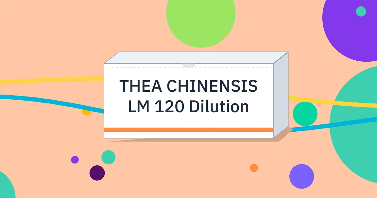 Symbolbild: Packung mit der Aufschrift THEA CHINENSIS LM 120 Dilution (PZN 13219616) – Verfügbarkeit und Bezug in Apotheken in Frankfurt am Main