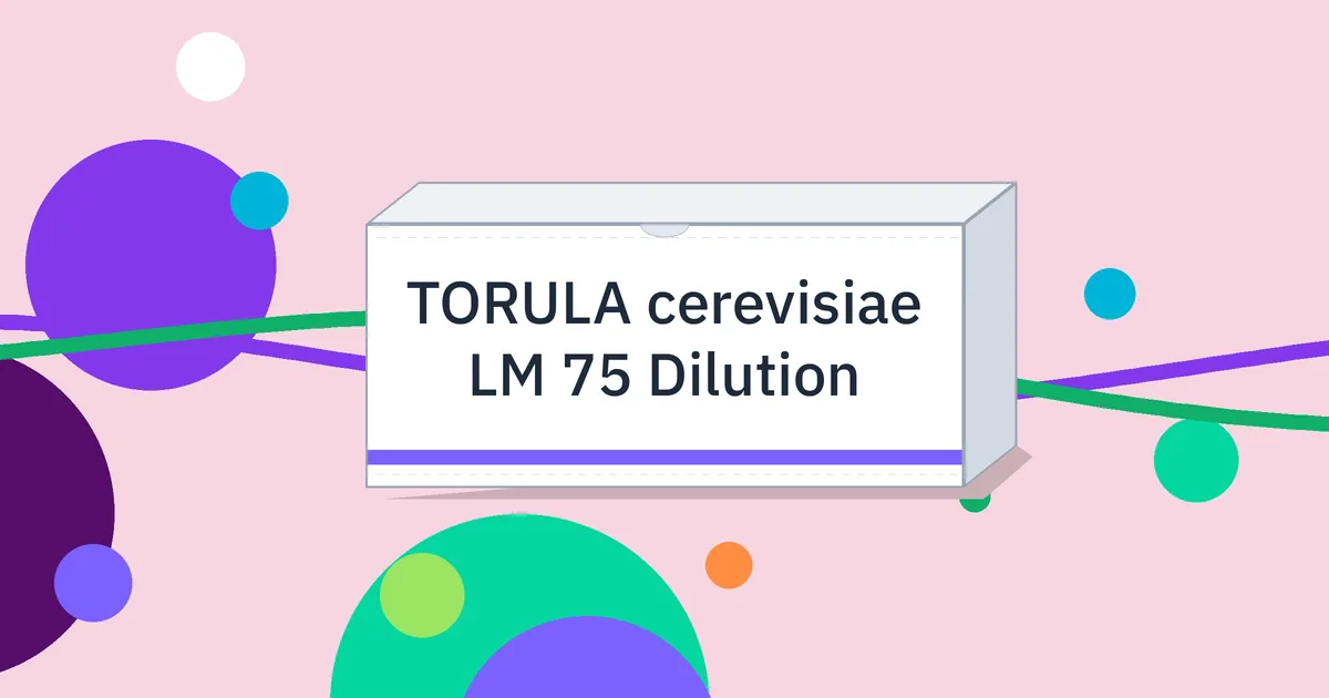Symbolbild: Packung mit der Aufschrift TORULA cerevisiae LM 75 Dilution (PZN 13225999) – Verfügbarkeit und Bezug in Apotheken in Frankfurt am Main