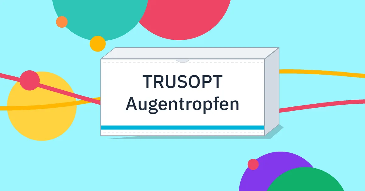 Symbolbild: Packung mit der Aufschrift TRUSOPT Augentropfen (PZN 01607951) – Verfügbarkeit und Bezug in Apotheken in Frankfurt am Main