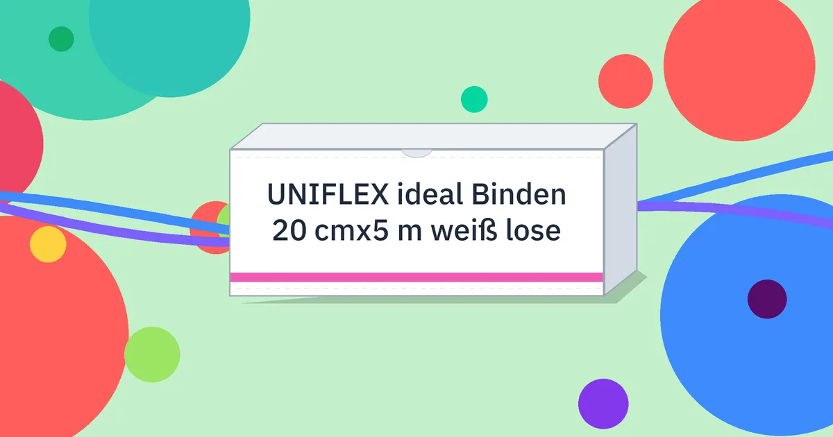 Symbolbild: Packung mit der Aufschrift UNIFLEX ideal Binden 20 cmx5 m weiß lose (PZN 03248491) – Verfügbarkeit und Bezug in Apotheken in Frankfurt am Main